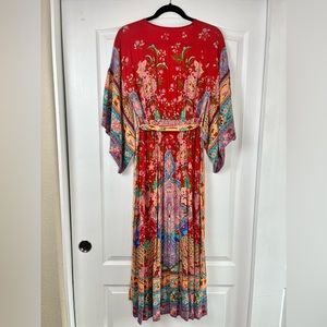 Spell | Dresses | Spell Lotus Kimono Gown Euc | Poshmark